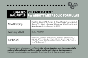 Abbott 1/18/2023 – The Effects of the Formula Shortage on the Metabolic ...